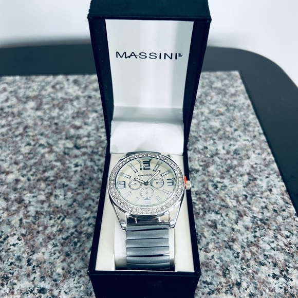 Massini | Accessories | Massini Womens Crystal Accents Watch Nwt | Poshmark